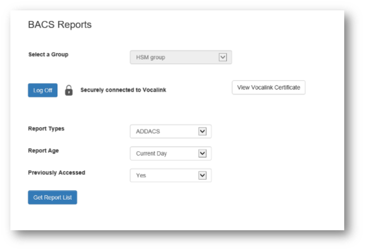 Download BACS Reports