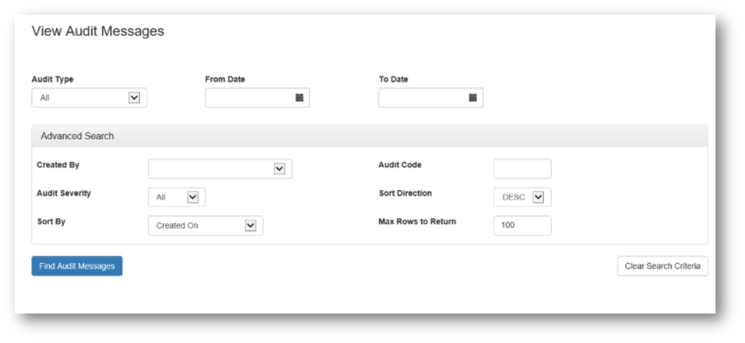 View Audit Messages